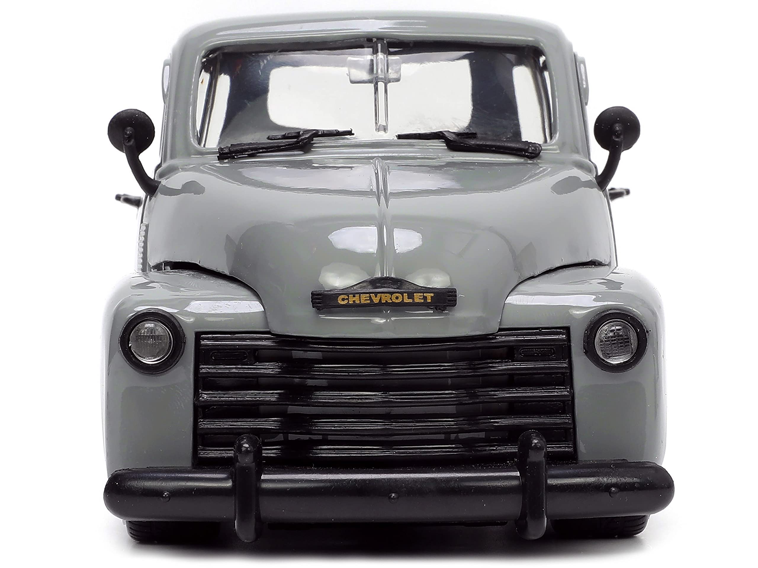 Jada Toys Just Trucks 1:24 1953 Chevy Pickup Die-cast Car Gray with Tire Rack, Toys for Kids and Adults