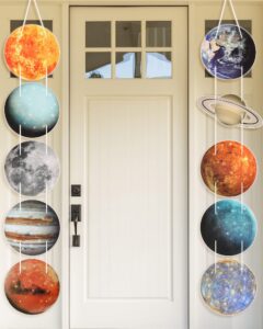 sabary 10 pcs planets theme party decor solar system decorations outer space banner cardboard cutout birthday party favors planet space sign porch banner for space birthday party supplies