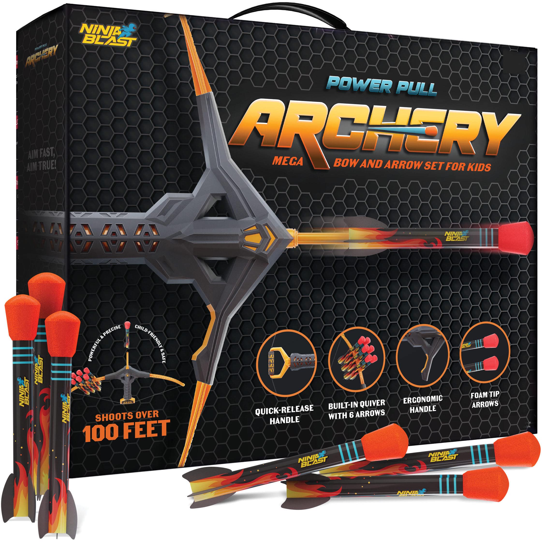 Kids Bow and Arrow Archery Set - Coolest Toys for Boys Age 6, 7, 8, 9, 10, 11 & 12 Year Old Boy Gifts - Cool Boy Toys Birthday Gift - Best Outdoor Kid Sports Play Toy