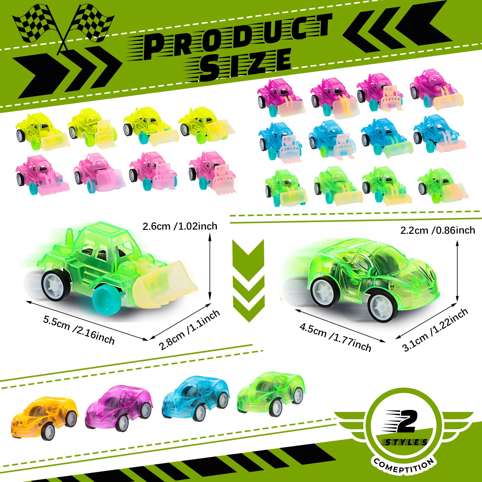 Leitee 150 Pack Mini Pull Back Car Bulk Birthday Party Favors Carnival Prizes Racing Vehicles Pull Back Car for Goodie Bag Stuffers Classroom Exchange Gifts(Stylish Style)