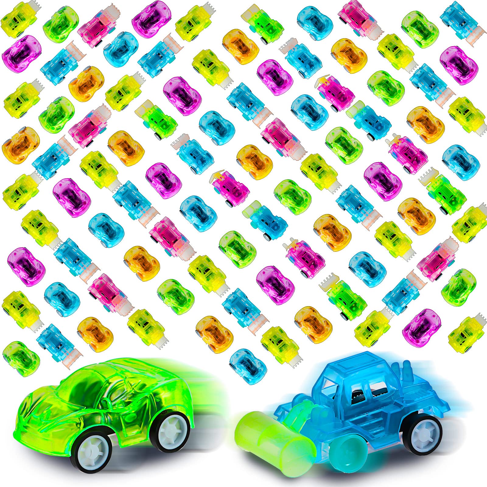 Leitee 150 Pack Mini Pull Back Car Bulk Birthday Party Favors Carnival Prizes Racing Vehicles Pull Back Car for Goodie Bag Stuffers Classroom Exchange Gifts(Stylish Style)