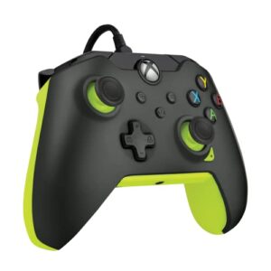 PDP Wired Xbox Game Controller - Licensed for Xbox Series X|S/Xbox One, Dual Vibration Gamepad, App Supported - Electric Black/Yellow (Amazon Exclusive)