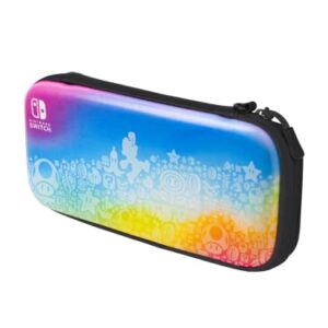 PDP Travel Case with Wrist Strap and Built-in Stand - Nintendo Switch/Lite/OLED Compatible - Super Mario Lumalee Star Spectrum