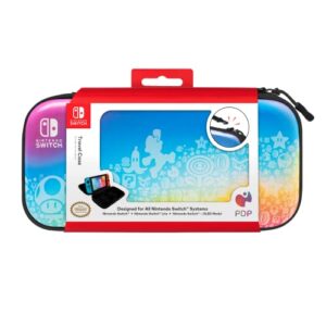 PDP Travel Case with Wrist Strap and Built-in Stand - Nintendo Switch/Lite/OLED Compatible - Super Mario Lumalee Star Spectrum