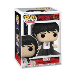 POP [Stranger Things - Mike Wheeler [Season 4] Funko Vinyl Figure (Bundled with Compatible Box Protector Case), Multicolor, 3.75 inches