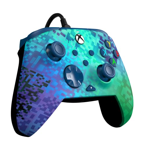 PDP REMATCH XBOX WIRED Controller GLITCH GREEN for Xbox Series X|S, Xbox One, Officially Licensed