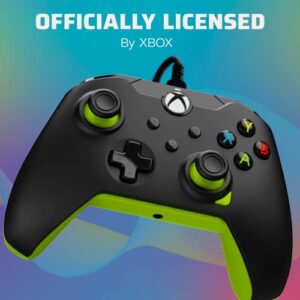 PDP Wired Xbox Game Controller - Licensed for Xbox Series X|S/Xbox One, Dual Vibration Gamepad, App Supported - Electric Black/Yellow (Amazon Exclusive)