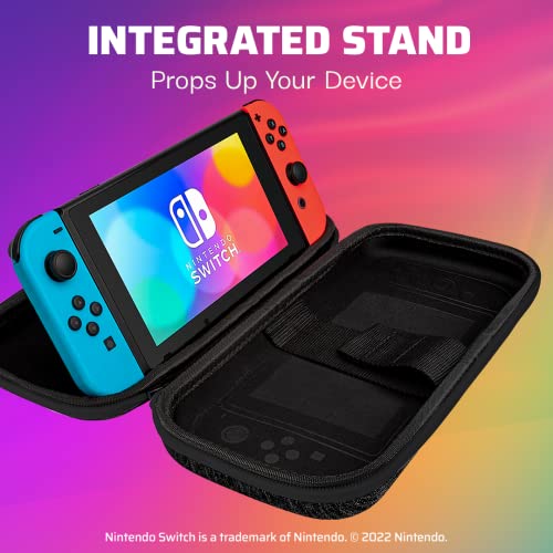 PDP Travel Case with Wrist Strap and Built-in Stand - Nintendo Switch/Lite/OLED Compatible - Super Mario Lumalee Star Spectrum