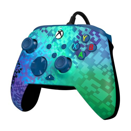 PDP REMATCH XBOX WIRED Controller GLITCH GREEN for Xbox Series X|S, Xbox One, Officially Licensed