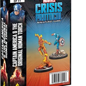 Marvel: Crisis Protocol Captain America & The Original Human Torch Character Pack - Unite Iconic Heroes! Tabletop Superhero Game, Ages 14+, 2 Players, 90 Minute Playtime, Made by Atomic Mass Games