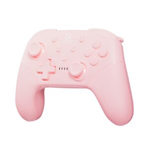 game'nir cherry blossom pink wireless switch controller, ergonomic switch pro controller for switch/switch lite/switch oled with dual motor, gyro axis, turbo function, 5 level vibration