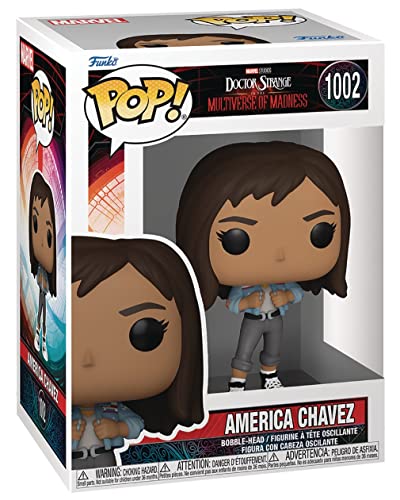 POP Marvel: Doctor Strange Multiverse of Madness - America Chavez Funko Vinyl Figure (Bundled with Compatible Box Protector Case), Multicolor, 3.75 inches