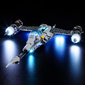 yeabricks led light kit for lego - star wars the mandalorian's n-1 starfighter building blocks model, led light set compatible with 75325(lego set not included)