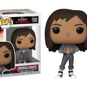 POP Marvel: Doctor Strange Multiverse of Madness - America Chavez Funko Vinyl Figure (Bundled with Compatible Box Protector Case), Multicolor, 3.75 inches