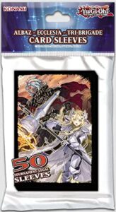 yugioh trading card game albaz ecclesia brigade card sleeves [50 count]