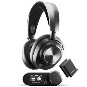 steelseries arctis nova pro wireless multi-system gaming headset - premium hi-fi drivers - active noise cancellation - infinity power system - clearcast gen 2 mic (renewed)