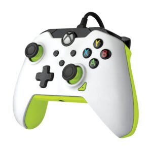 PDP Wired Xbox Game Controller - Xbox Series X|S/Xbox One, Dual Vibration Gamepad, App Supported - Electric White/Yellow