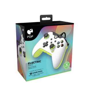 PDP Wired Xbox Game Controller - Xbox Series X|S/Xbox One, Dual Vibration Gamepad, App Supported - Electric White/Yellow