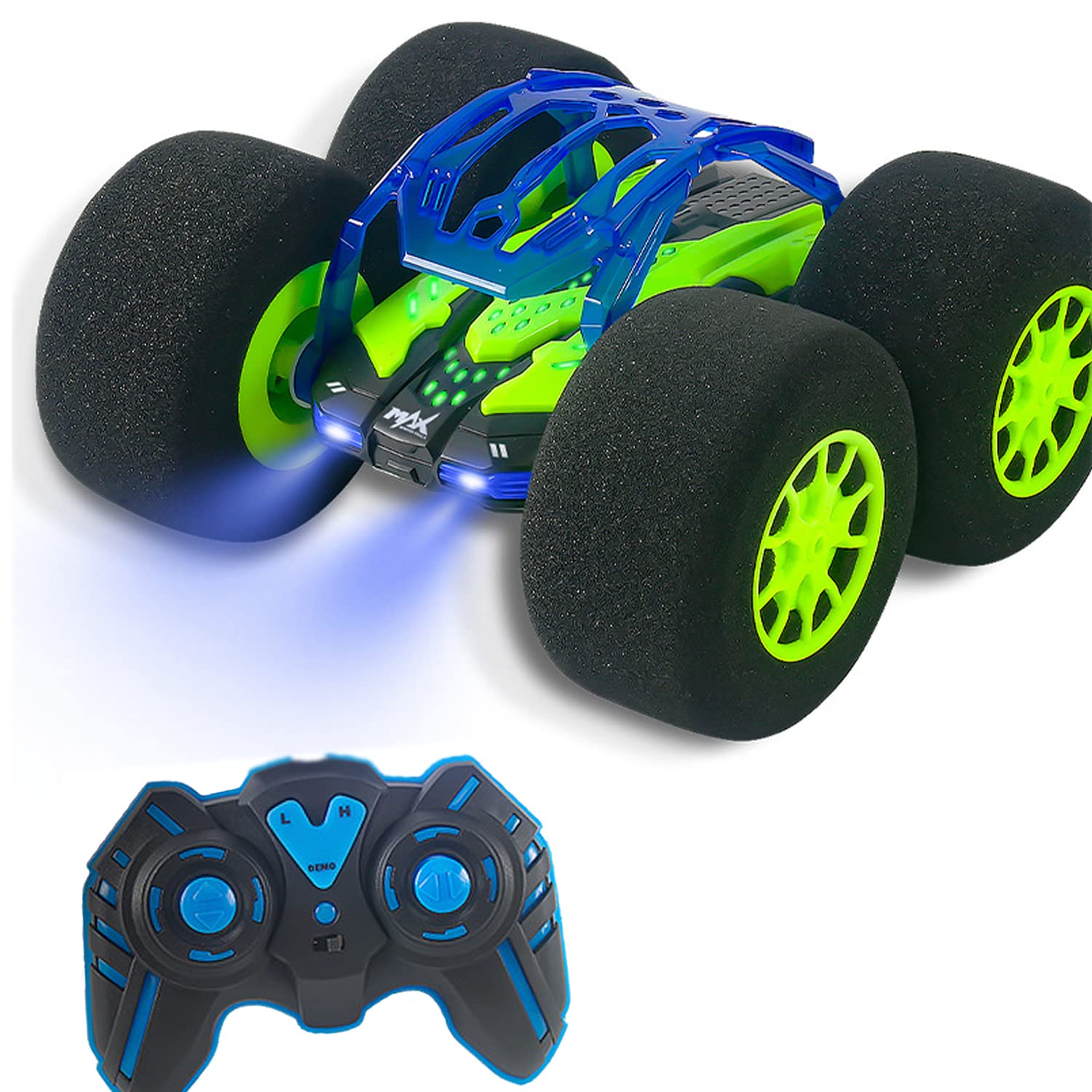 Little Bado RC Cars Stunt car Remote Control Car Double Sided Swing Arm 360° Flips Rotating 4WD Outdoor Indoor Car Toy Rechargeable Electric Toy Cars Gifts for Boys Kids and Adults