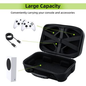 Mcbazel Hard Carrying Case for Xbox Series S, Travel Case Storage Bag for Xbox Series S Console Wireless Controller & Gaming Accessories - Black