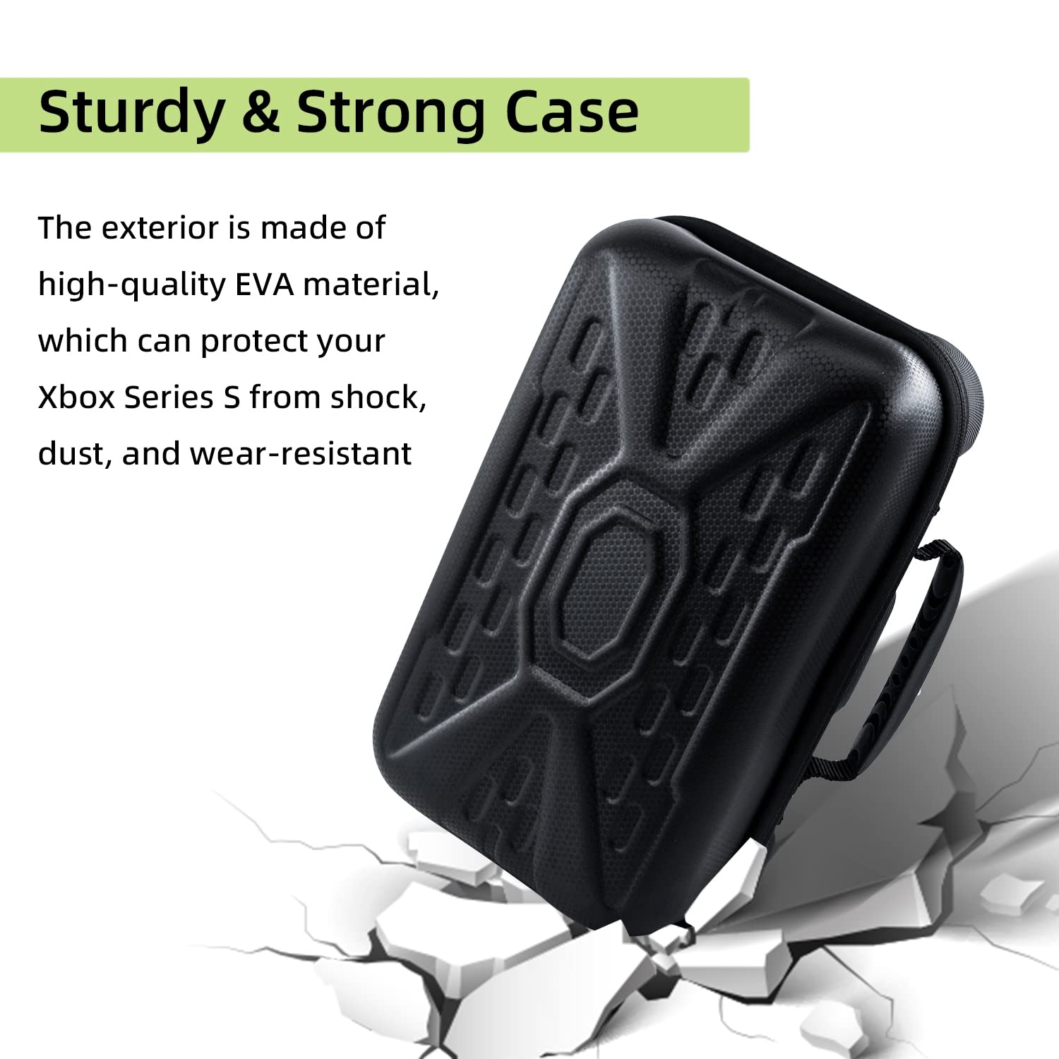 Mcbazel Hard Carrying Case for Xbox Series S, Travel Case Storage Bag for Xbox Series S Console Wireless Controller & Gaming Accessories - Black