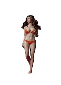 obest tbleague 1/6 super flexible seamless plump female body suntan action figure (bikini and head sculpts included) (pllb2020-s39)