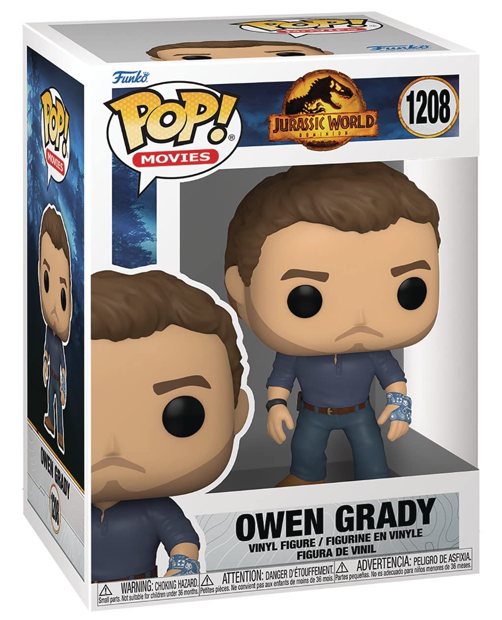 POP Jurassic World Dominion - Owen Grady Funko Vinyl Figure (Bundled with Compatible Box Protector Case), Multicolor, 3.75 inches