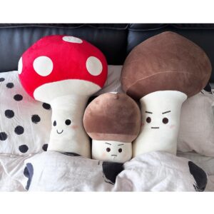 Hofun4U Mushroom Plush Pillow, Mushroom Stuffed Plush, Mushroom Plush Body Pillow Home Decoration Birthday for Kids Adults (Red,35 inch)