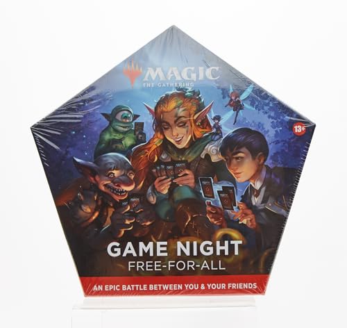 Magic: The Gathering 2022 Game Night - 5 Ready-to-Play Decks, 300 Cards, Ages 13+, 2-5 Players, 30+ Minutes