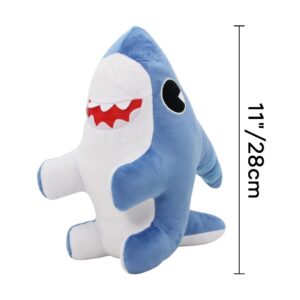 Whrigud Large Shark Dog Stuffed Animal Plush Toy Kawaii Shark Puppy Plushie Doll (Blue)