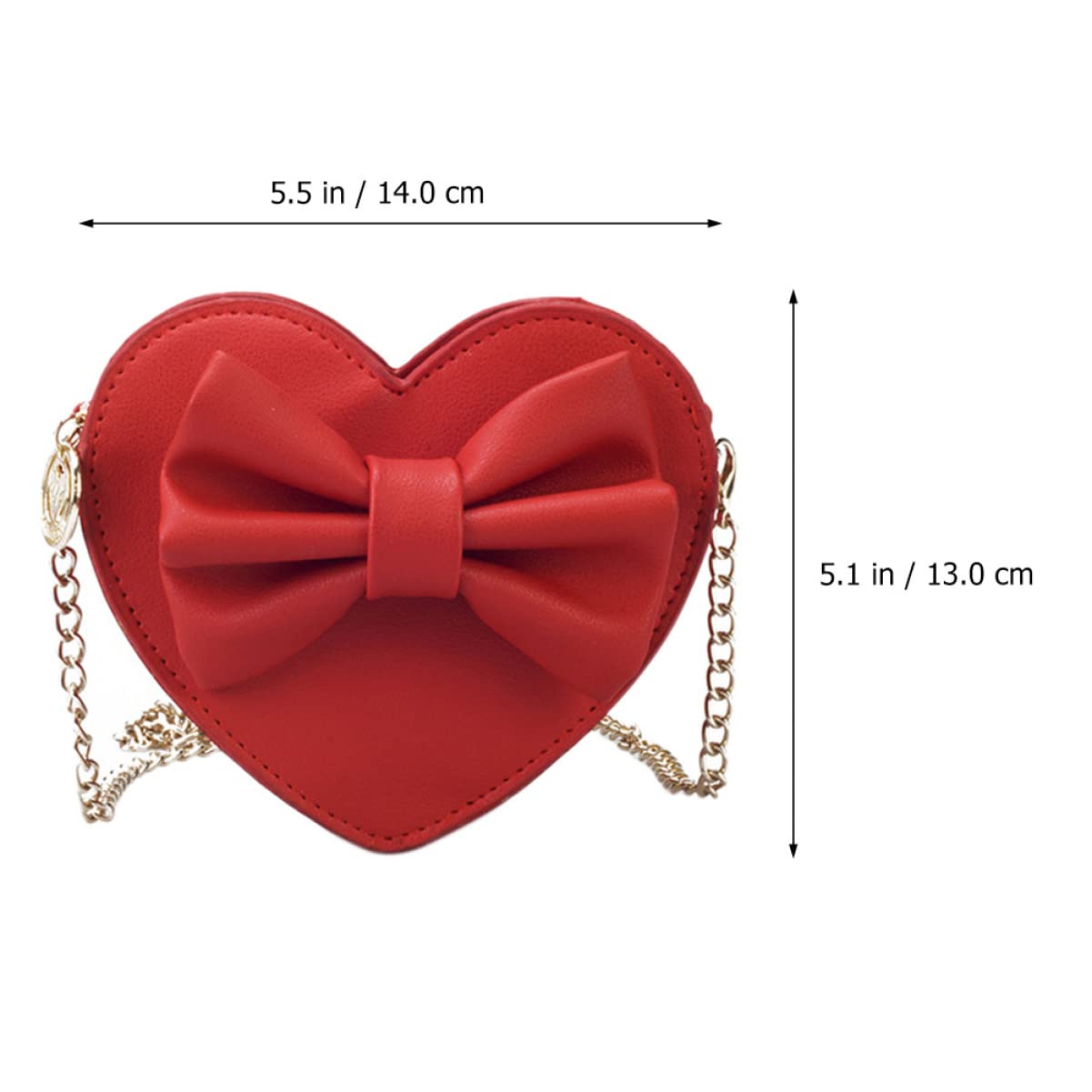 VALICLUD 2 Pcs Heart-shaped Crossbody Bag Makeup Bag Girl Crossbody Bag Heart Shaped Bag Heart Shape Cross-body Bag Sling Handbag Cosmetics Bag Heart Chain Bag Travel Pretty Fashion Bag Pu