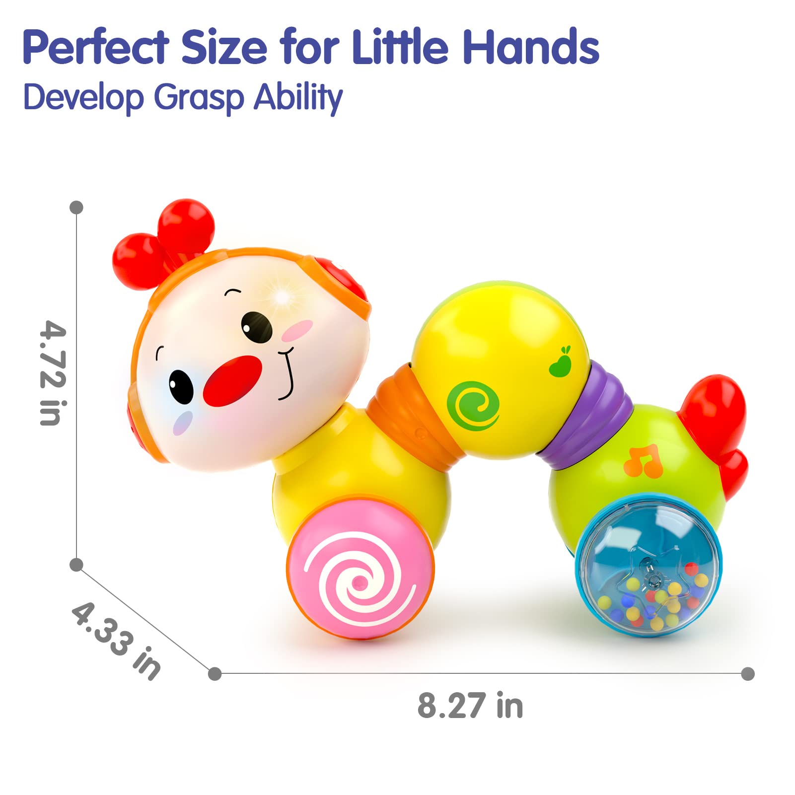 1 Year Old Girl Gifts Baby Toys 6-12 Months+ Press & Go Music Light Toys for 1 Year Old Girl, Toys for 1 + Year Old Girl Boy Baby Toys 12-18 Months Baby Toys 6 to 12 Months Toys for 1 Year Old Boy