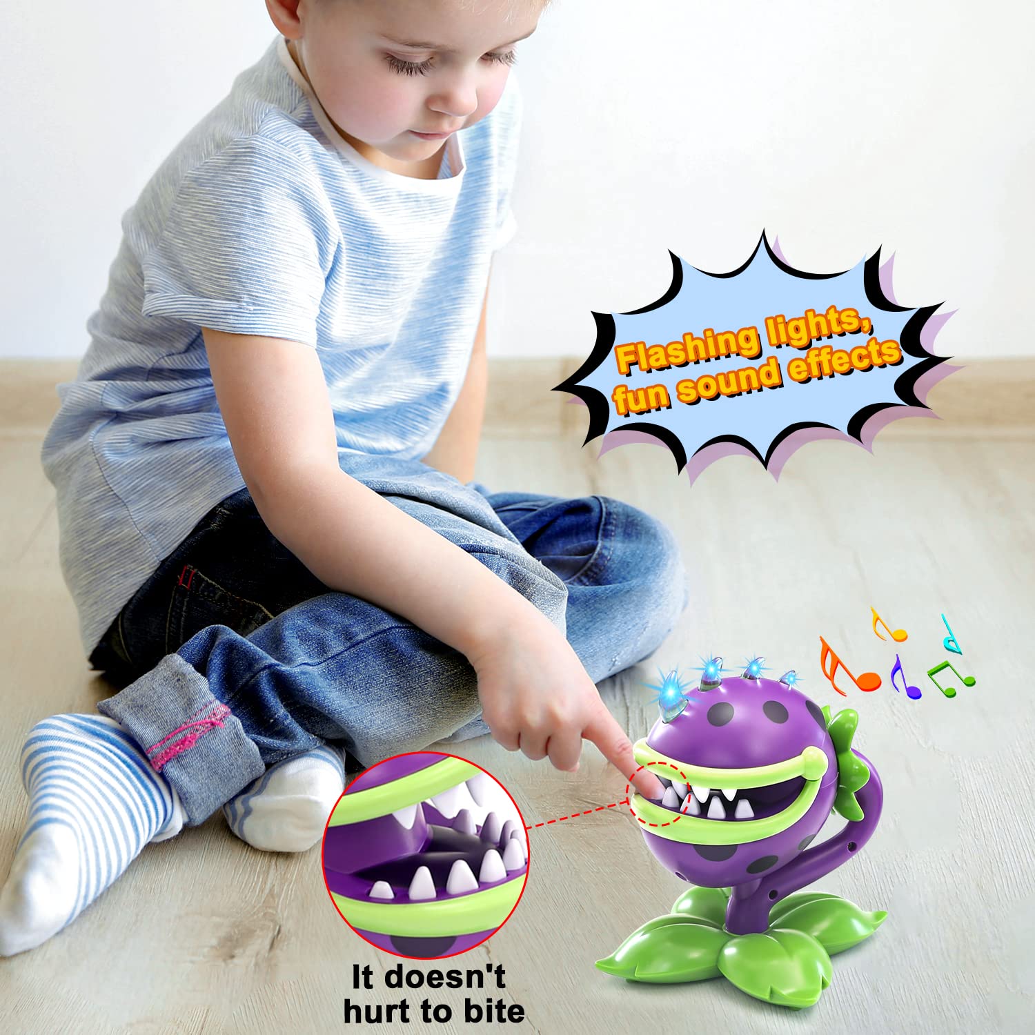 Maikerry Plants and Zombies bite Finger and Teeth Extraction Game, Big Mouth Chomper Model Parent-Child Game vs Toys,Great Gifts for Kids and Fans,Christmas,Birthday and Party