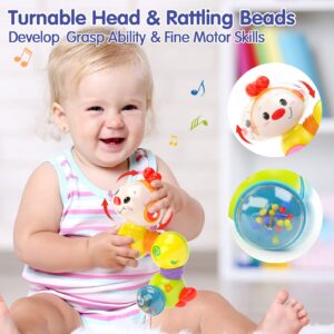 1 Year Old Girl Gifts Baby Toys 6-12 Months+ Press & Go Music Light Toys for 1 Year Old Girl, Toys for 1 + Year Old Girl Boy Baby Toys 12-18 Months Baby Toys 6 to 12 Months Toys for 1 Year Old Boy