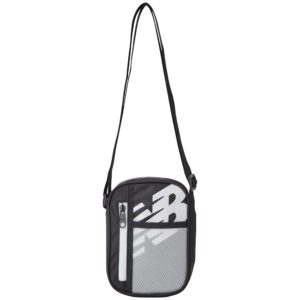 new balance shoulder bag, core performance crossbody purse for men and women, black