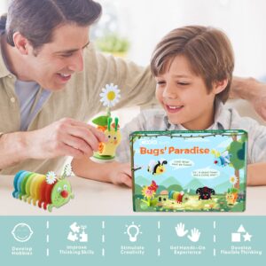 Coola Craft Kit for Kids - Art and Craft DIY Early Educational Toys Suitable for Girls & Boys Pack 6 Include Bee Ladybug Dragonfly Caterpillar Snail Flower Best Gift for Kids Age 3-6,7,8,9