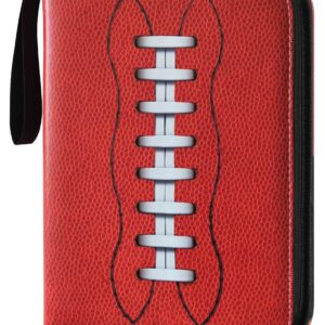 PKMLIFE Football Card Binder, 4 Pocket Baseball Trading Card Binder Storage Protectors, Card Holder Sleeves for Sports Cards and Basketball and Hockey Cards, 50 Pages Put up to 400 Cards (Football)