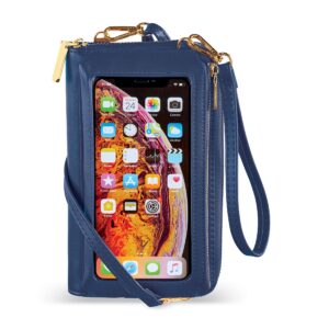 collections etc rfid touch screen phone wallet crossbody handbag