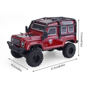 QAQQVQ 1:24 Scale Mini Remote Control Car, 4WD High Speed All Terrains Electric Toy Off Road RC Monster Vehicle Truck Crawler for Boys Kids and Adults