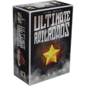 z-man games ultimate railroads board game | worker placement strategy game | train route-building game for adults and kids | ages 12+ | 1-4 players | average playtime 90-120 minutes