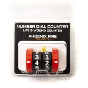 Life Counter / Wound Counter - Number dial - Two Dial Red - MTG, Warhammer 40k, D&D, or Other Tabletop Games - Phoenix Fire Gaming