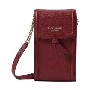 Kate Spade New York® Knott Pebbled Leather North/South Crossbody Shoulder Bag – Magnetic Snap Closure Autumnal Red One Size One Size