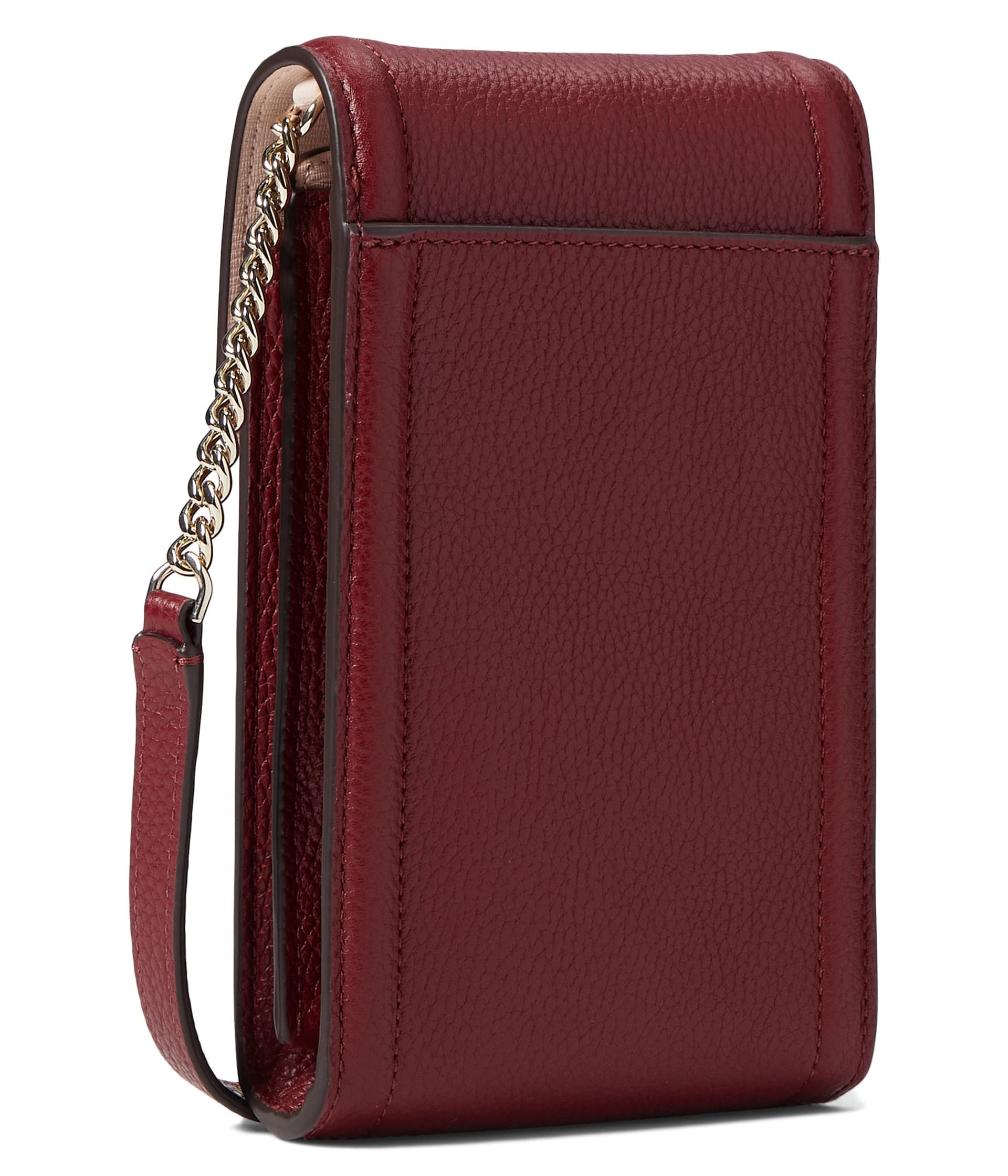 Kate Spade New York® Knott Pebbled Leather North/South Crossbody Shoulder Bag – Magnetic Snap Closure Autumnal Red One Size One Size