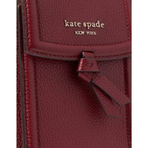 Kate Spade New York® Knott Pebbled Leather North/South Crossbody Shoulder Bag – Magnetic Snap Closure Autumnal Red One Size One Size