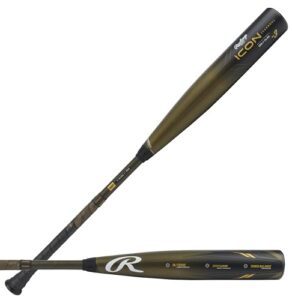 rawlings | icon baseball bat | 2023 | bbbcor | -3 | 33", 2024 | gold