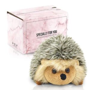 xuo hedgehog stuffed animal, cute stuffed hedgehog soft adorable squishy plush toy, gift for boys girls kids