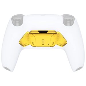 chrome gold replacement redesigned k1 k2 k3 k4 back buttons housing shell for ps5 controller extremerate rise4 remap kit - controller & rise4 remap board not included