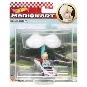 hot wheels mario kart die-cast rosalina p-wing + cloud glider