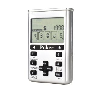 electronic poker game handheld 7 in 1 silver