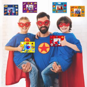 chiazllta 30 Pack Super Theme Hero DIY Picture Frame Craft Kit for Kids Fashion Hero DIY Photograph Craft Hero Children Stickers for hero Art Craft Home Classroom Game Activities